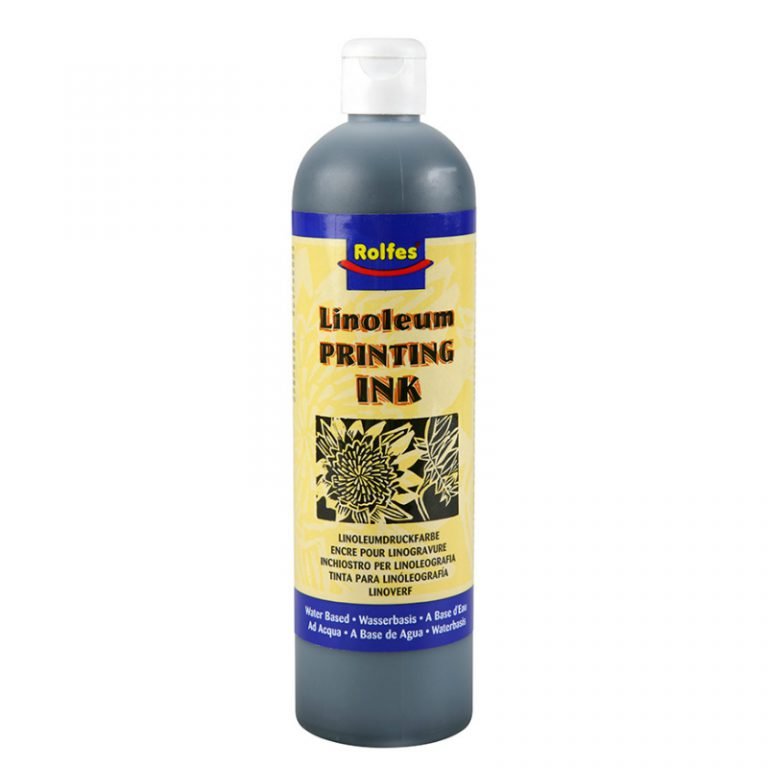 Black - Rolfes Lino Printing Paint/Ink -500ml bottle - Lillian Gray ...