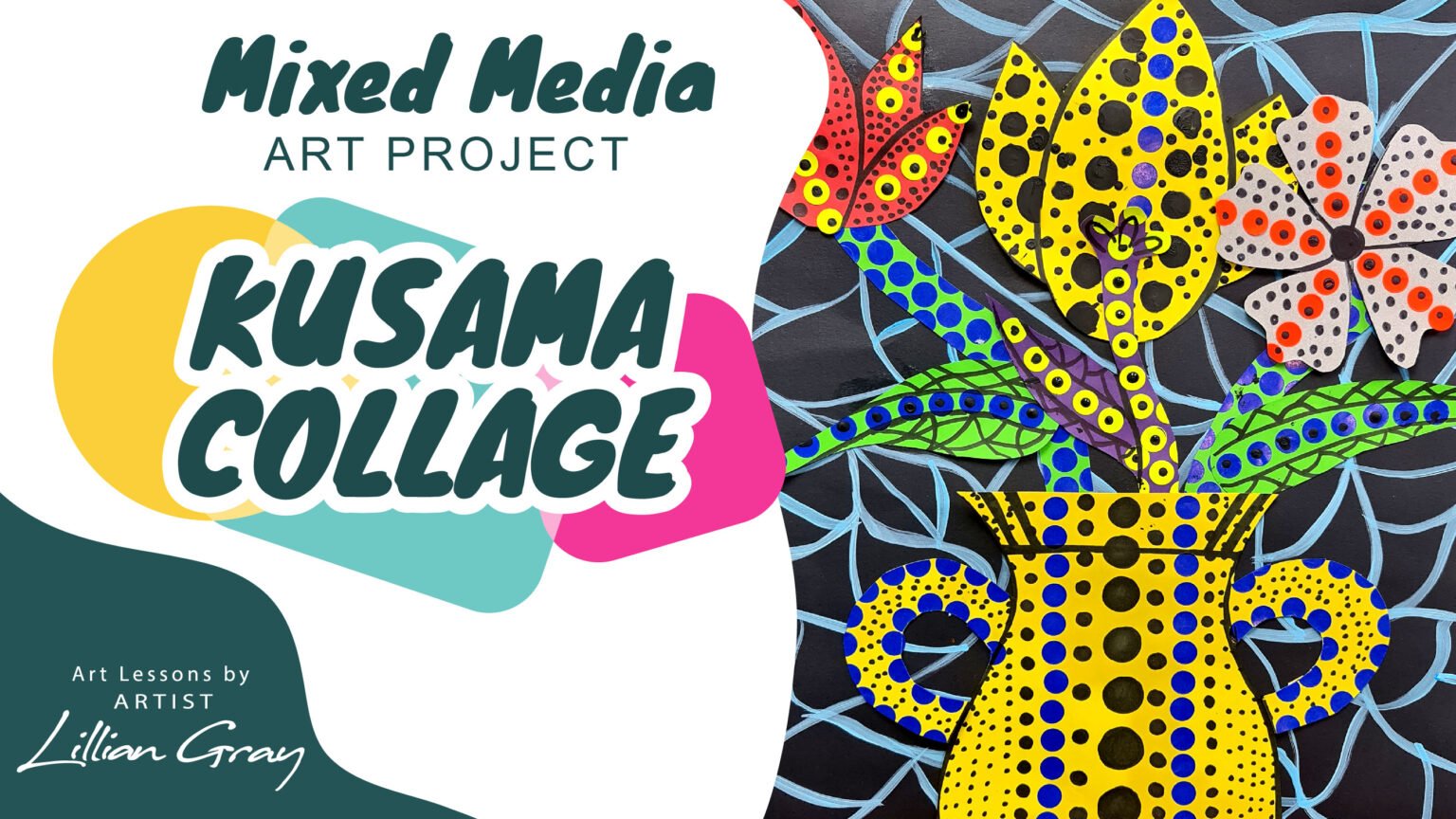 Yayoi Kusama-inspired flower collage in 5 steps with Lillian Gray ...