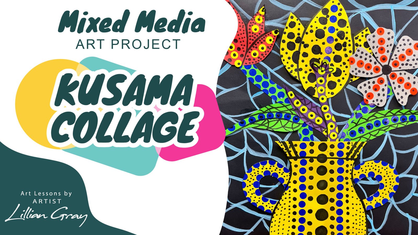 Yayoi Kusama-inspired flower collage in 5 steps with Lillian Gray ...