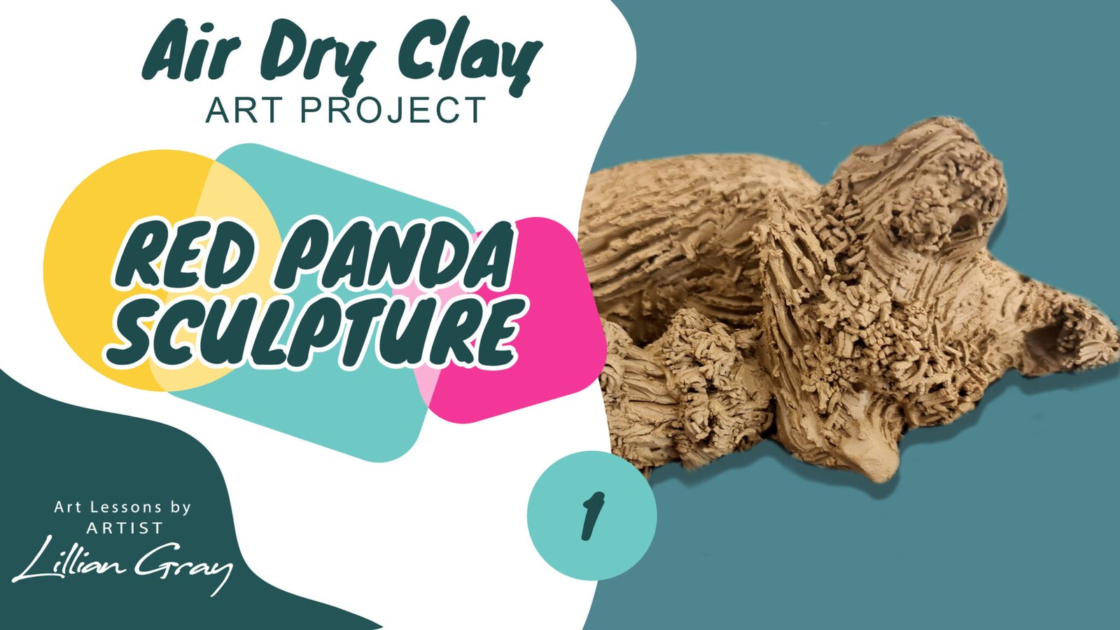 Making an adorable Red panda sculpture with air-dry clay in 8 steps ...