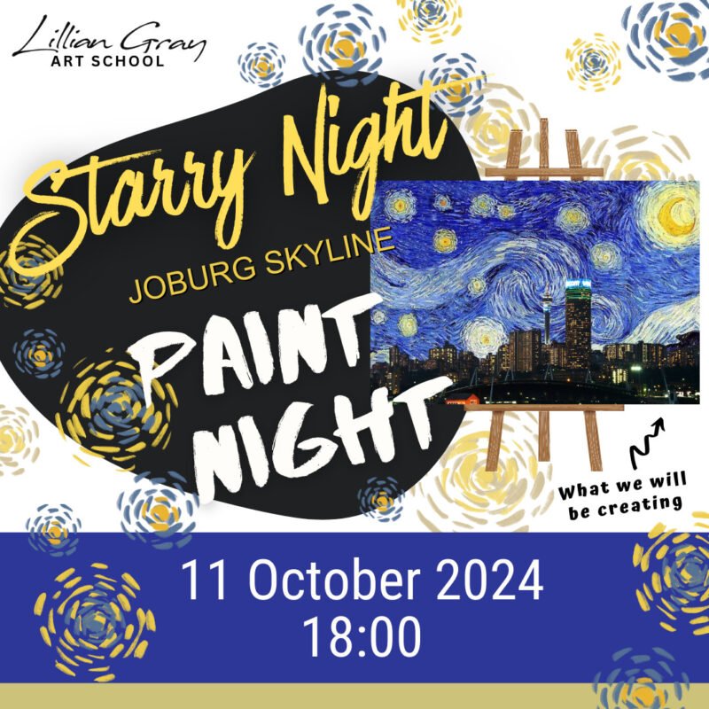 Join our Starry Night Joburg Skyline Paint Night 26 April!