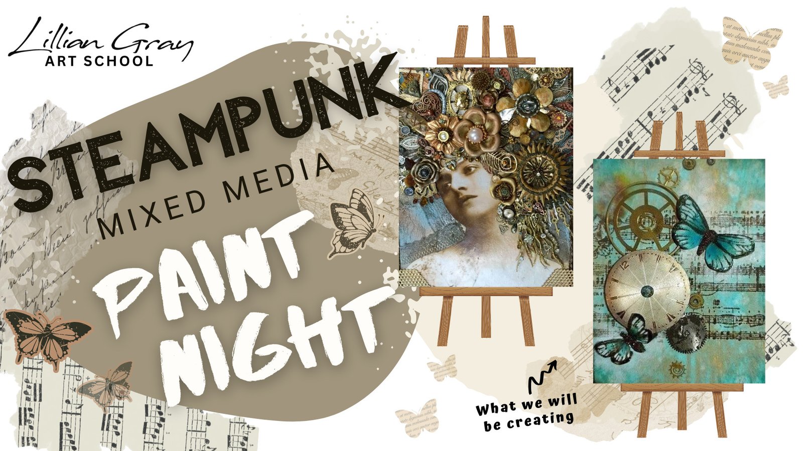 Join our Steampunk Mixed Media Paint Night on 17 October!