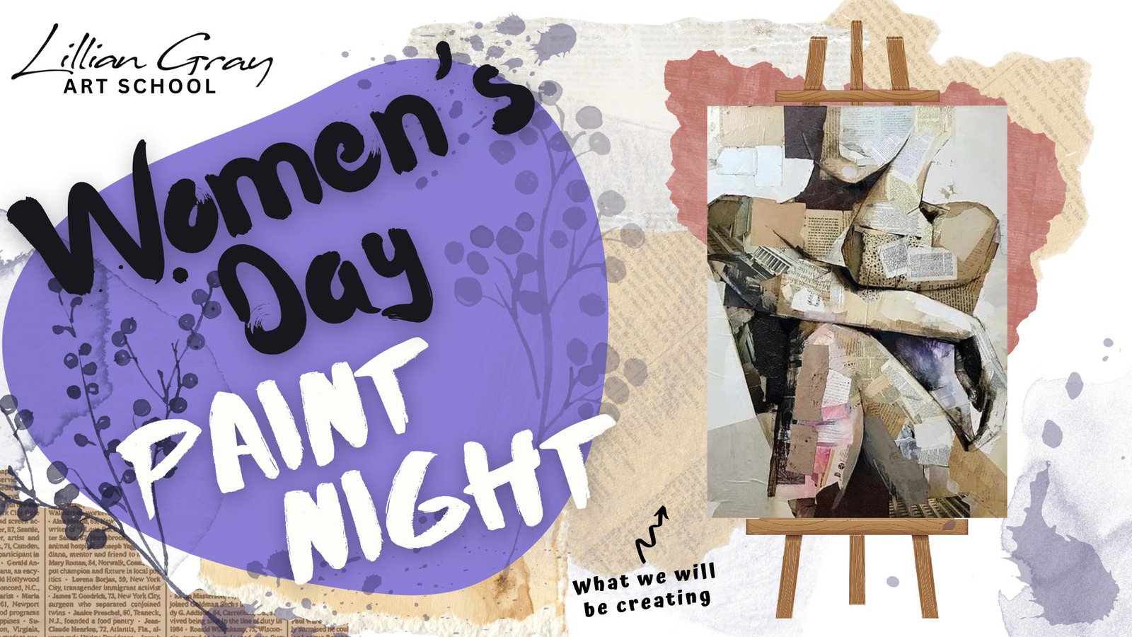 Join our Women's Day Mixed Media Paint Night on 8 August!